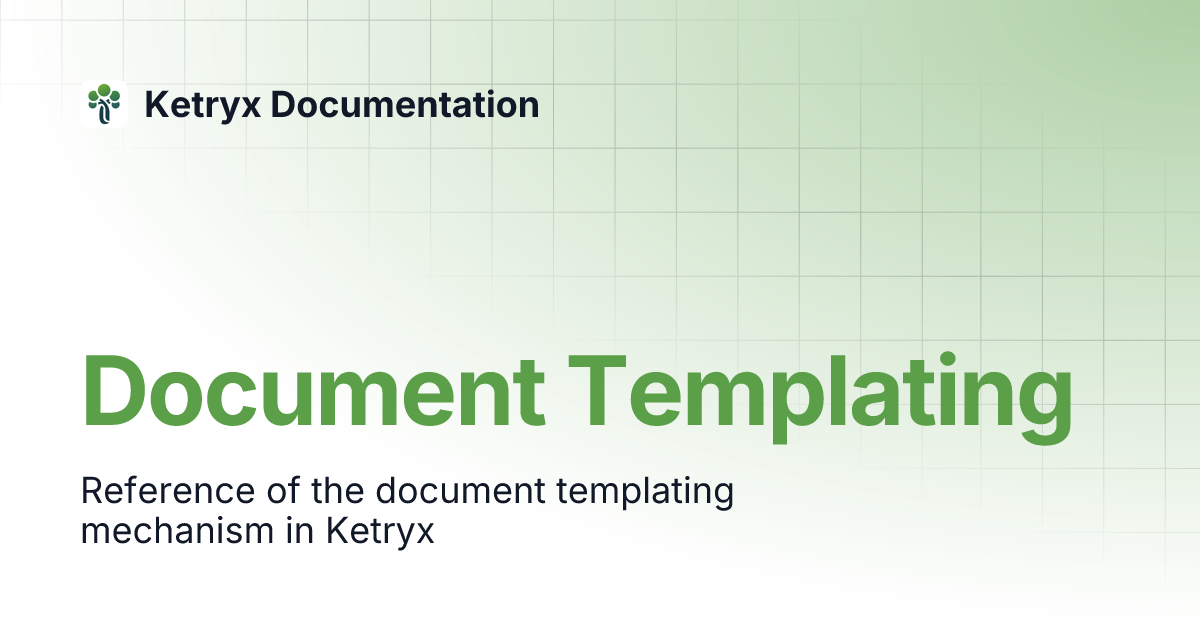 Document Templating | Ketryx Documentation