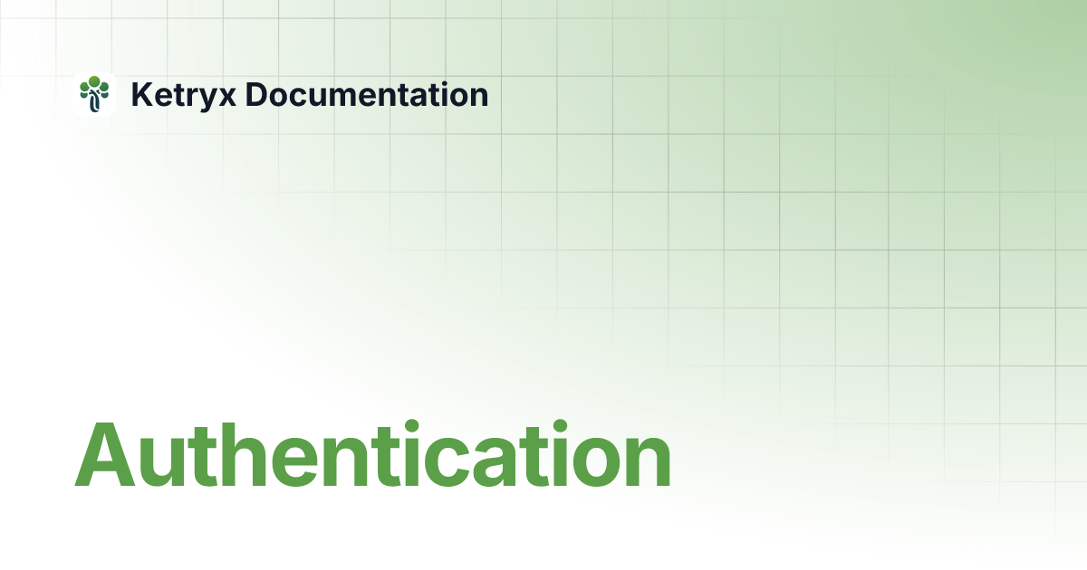 Authentication | Ketryx Documentation Authentication | Ketryx Documentation