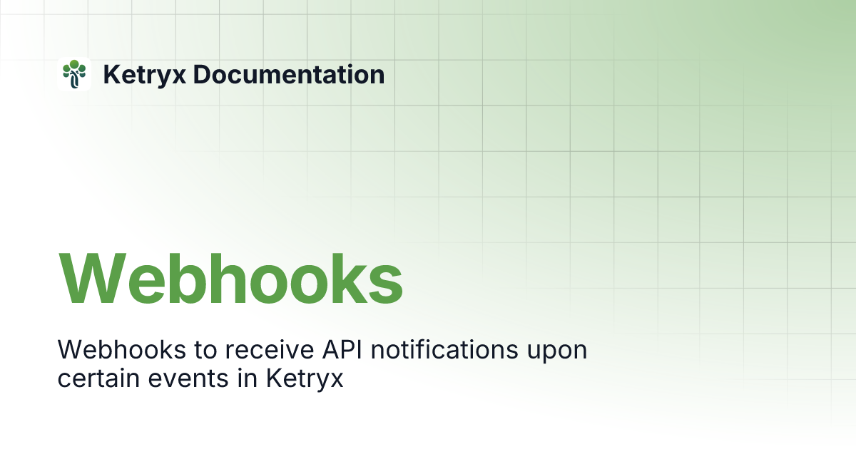Webhooks | Ketryx Documentation